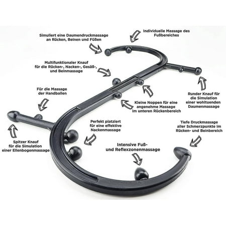 Trigger Point Massager + Massage Nubs Massage Hook Rod Back High ...