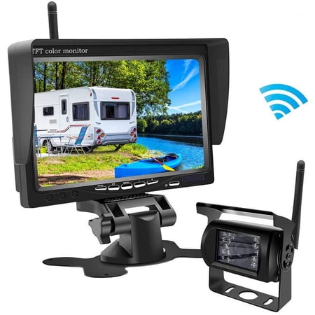 Wireless Backup Camera Kit - 18 Led Lights Super Night Vision Car ...