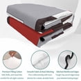 3 Pieces King Quilt Set,Red Color Block Grey Abstract Geometric Soft ...