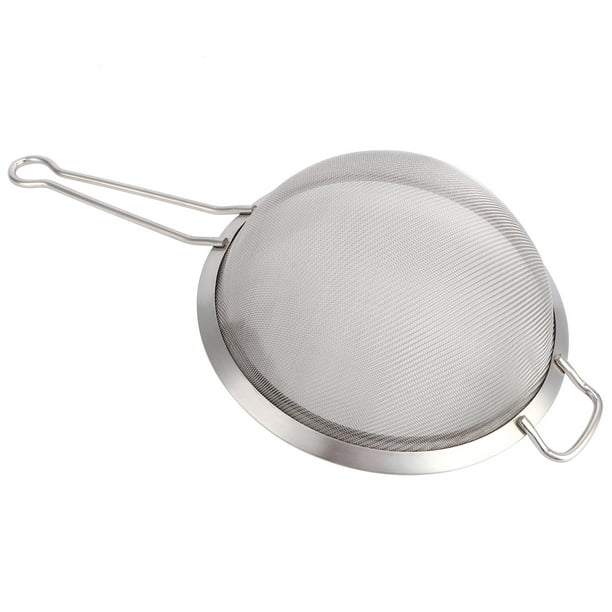 Flour Sieve, Silver Stainless Steel Convenient Mesh Filter, Concave ...