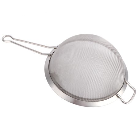 Flour Sieve, Silver Stainless Steel Convenient Mesh Filter, Concave ...