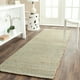 SAFAVIEH Natural Fiber Braxton Braided Jute Area Rug, Natural/Green, 8 ...