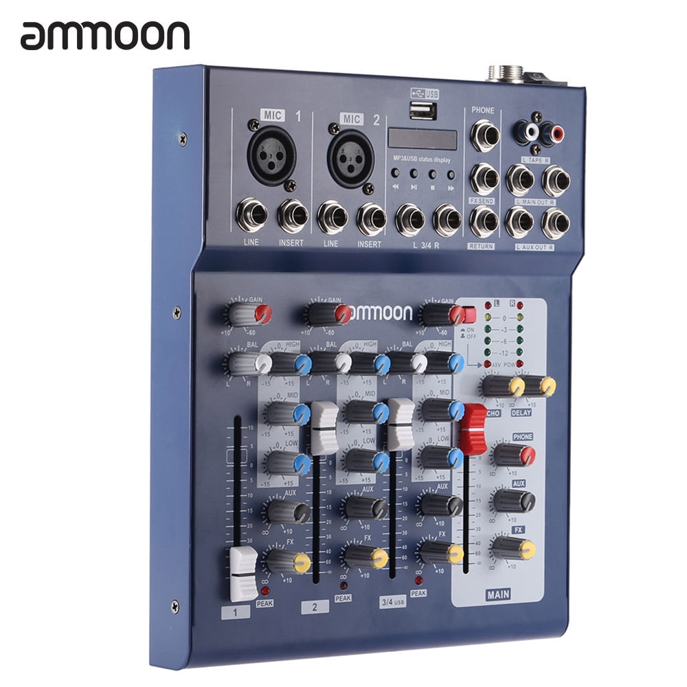 ammoon F4-USB 3 Channel Audio Mixing Console with Philippines | Ubuy