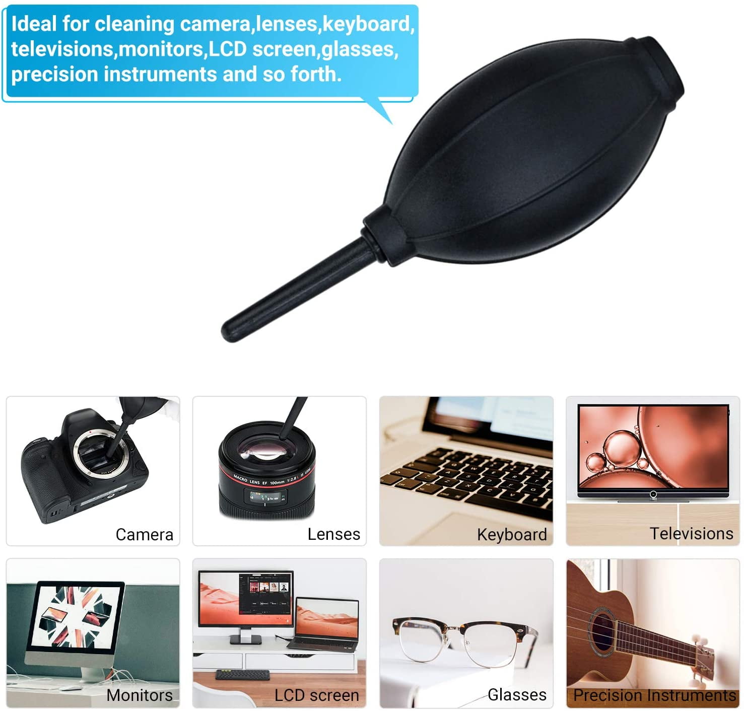 SHAR Soft tip silicone dust cleaner includes microfiber cleaning cloth ...