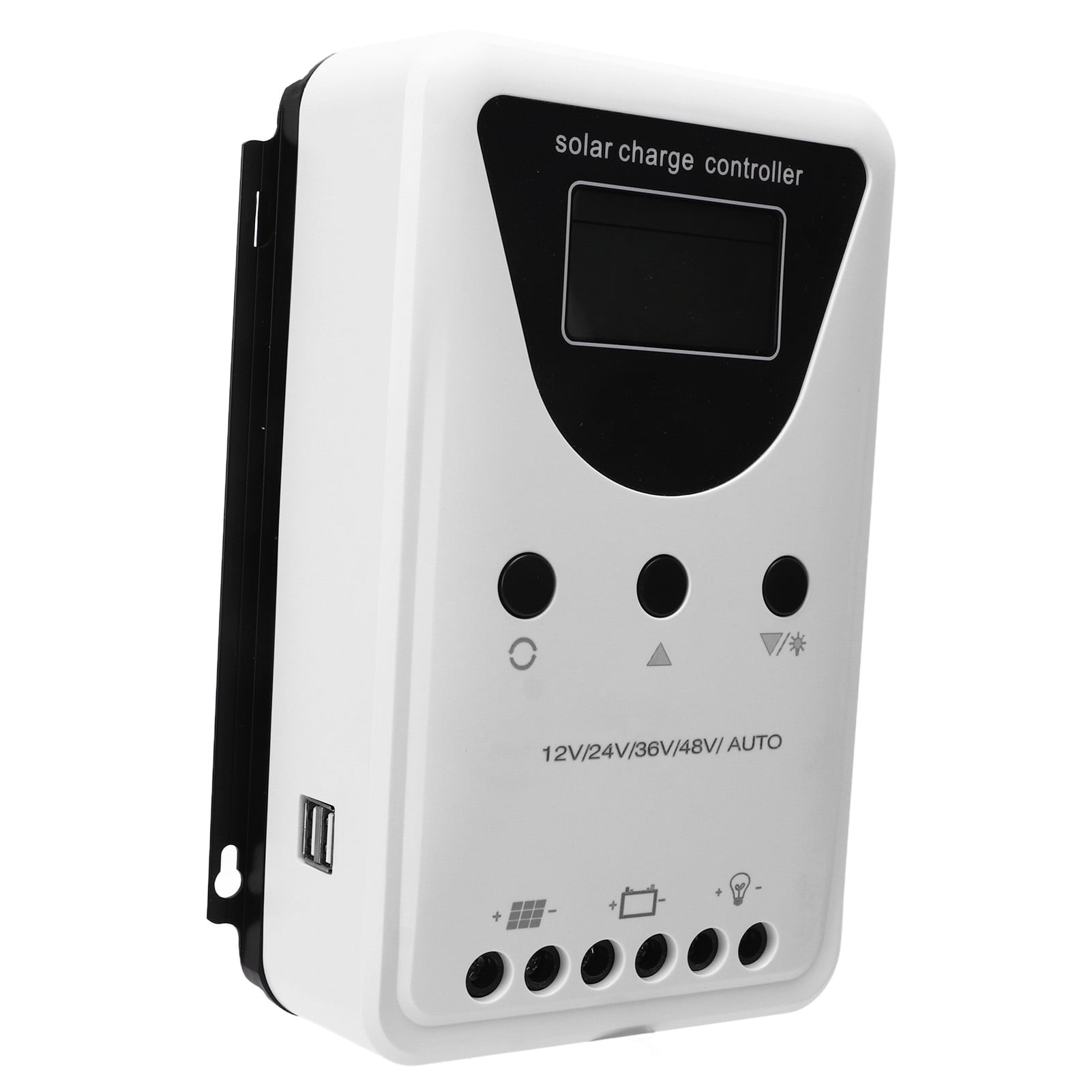 Controlador solar USB dual, controlador de carga solar de 12 V, 24 V, 36 V y 48 V, controlador ...
