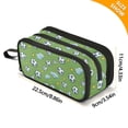 ALAZA Soccer Balls Stars Pencil Case Bag Large 3 Compartment Pen Pouch ...