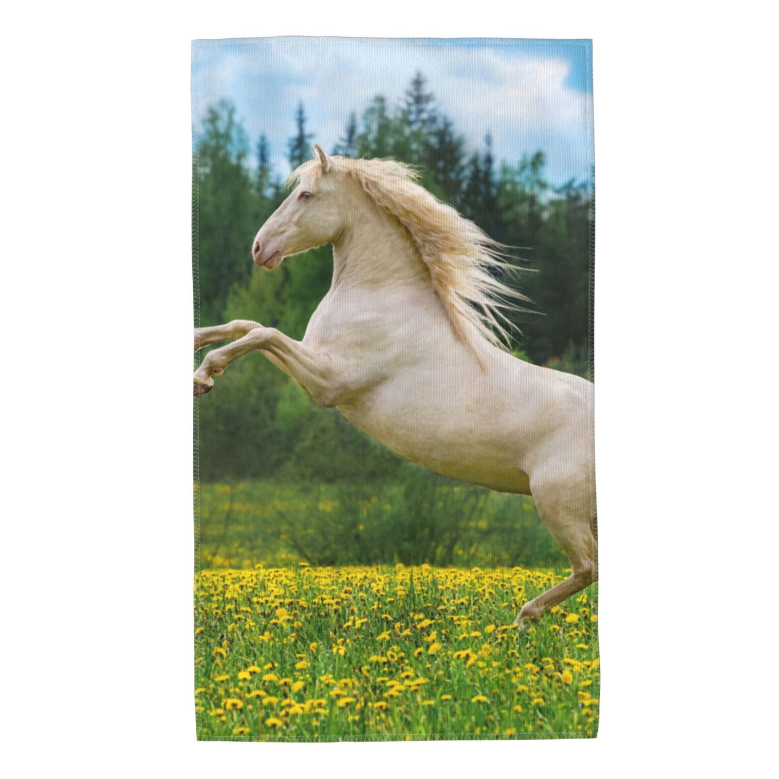 Fotbe Horse Rearing Up In The Field Toalla Premium con Patrón, Toalla ...