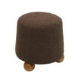 Jaine Chocolate Brown Boucle Stool - Walmart.com