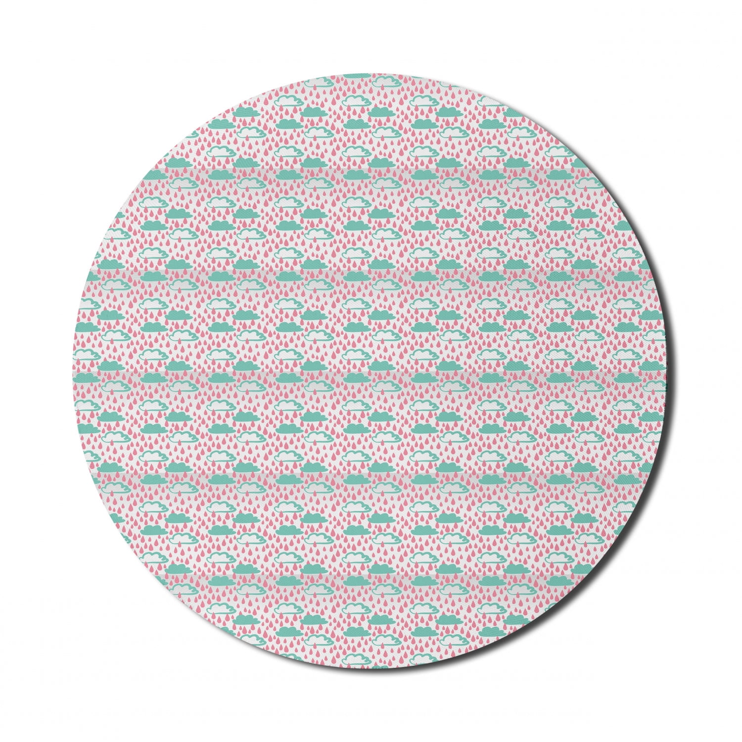 Cartoon Mouse Pad for Computers, Abstract Raining Theme Doodle Clouds ...