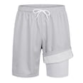 Casual Shorts With Layer Design Swim Trunks Breathable Texture Summer ...