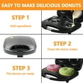 Ht Viik Mini Donut Maker, Electric Double-Sided Heating, Non-Stick ...