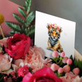 3drose, Pretty Tiger Cub Decorated with Flowers. Animals for Kids Gift ...