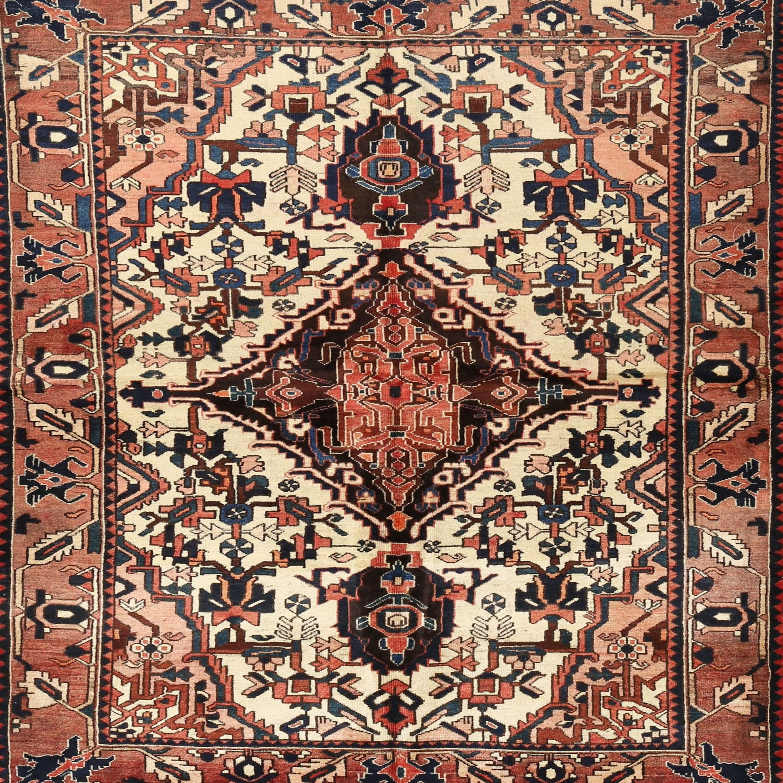 Ahgly Company Indoor Square Traditional Sandy Brown Persian Area Rugs ...