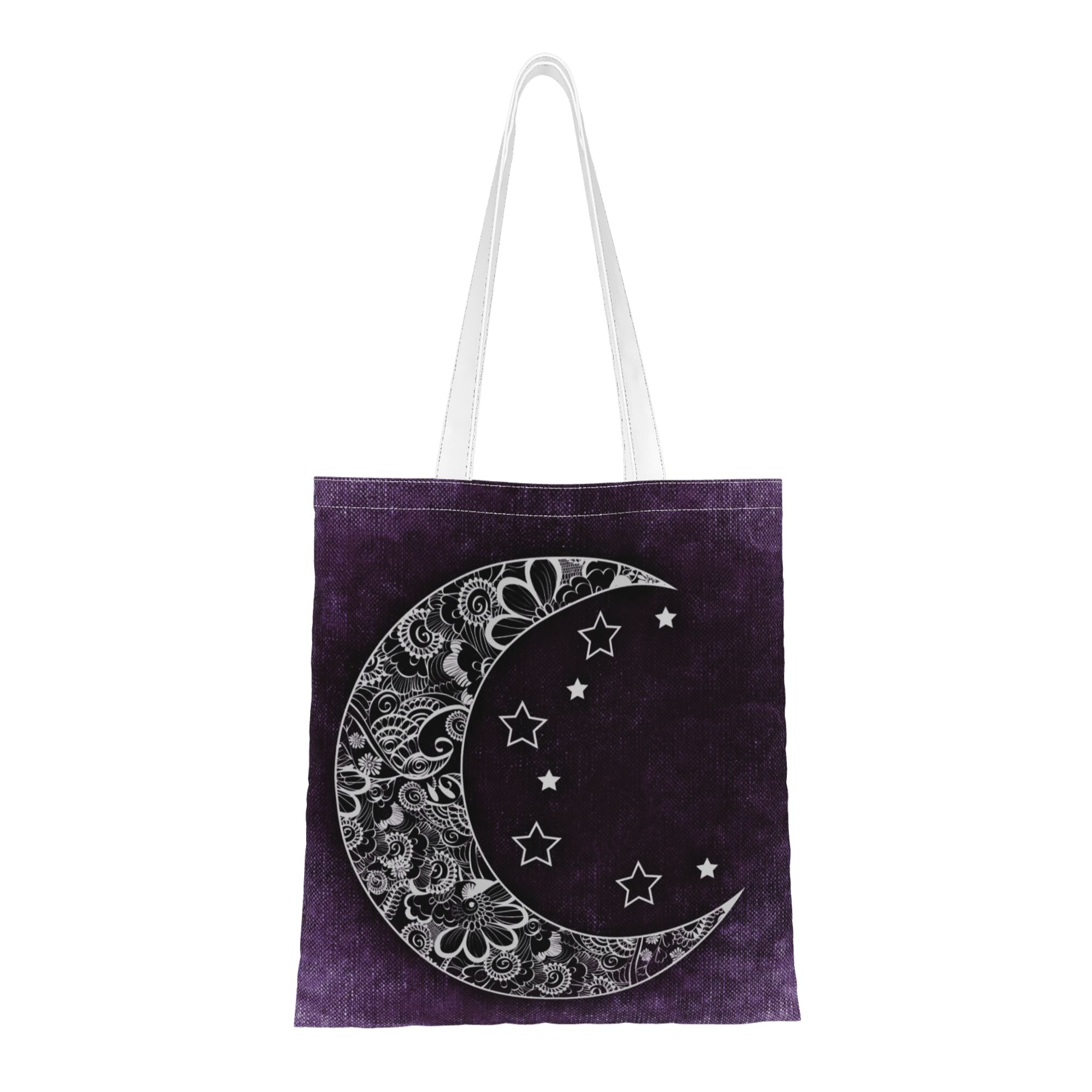 DouZhe Reusable Grocery Bags, Abstract Moon Stars Lightweight Polyester ...