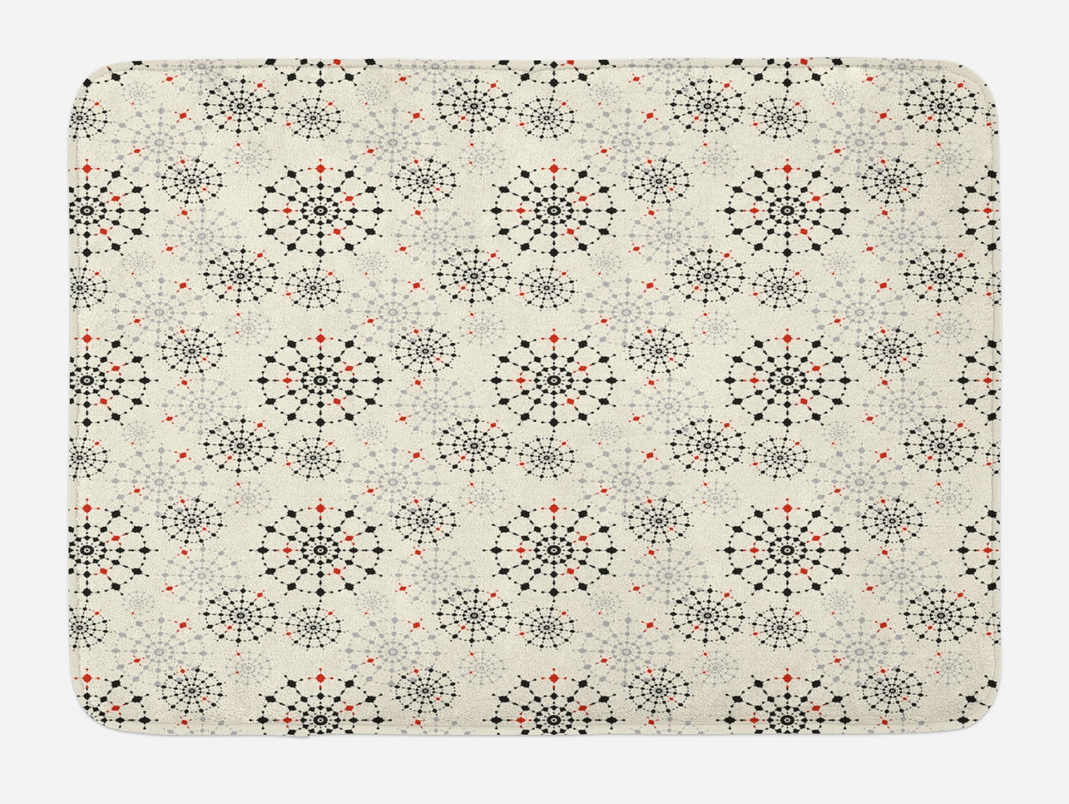 Modern Bath Mat, Abstract Arabic Far Eastern Tribal Ethnic Design with ...