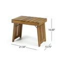 GDF Studio Karyme Outdoor Acacia Wood Folding Side Table, Teak ...