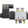 Pneumatic Electric Solenoid Valve 5 Way 2 Position Control Air Gas Magnetic Valve 12V 24V 220V ...
