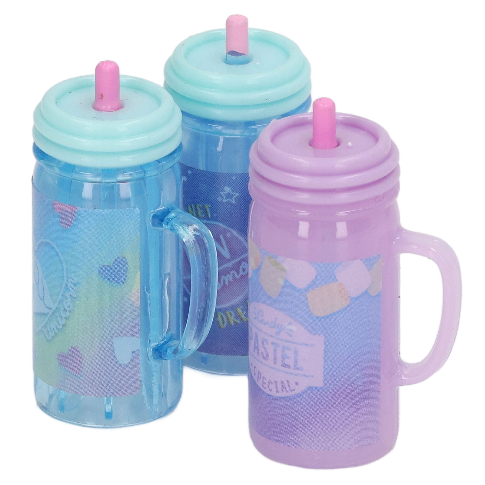 Dollhouse Cups, 3 Sets Miniature Cups Cute Style Plastic Material For ...