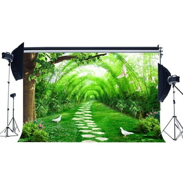 Allenjoy 7x5ft Nature Green Lawn Leaves Backdrop for Photography Grass ...