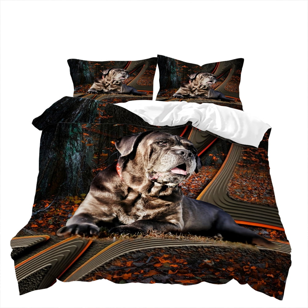 Hosima 3 Piece 3D Digital Printed Duvet Cover Double Bed Bedding Set ...
