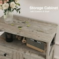 Veanerwood Rustic Farmhouse Storage Cabinet with Drawers and Shelves ...