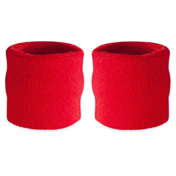 Sports Wristbands Solid Color Pair (Reds) - Red - Walmart.com