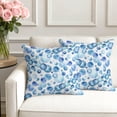 Blue Bubbles Pillow Covers Set of 2, Watercolor Gradient Bubble Summer ...
