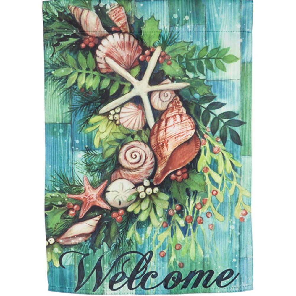 Evergreen Suede Reflections House Flag - Seashell Swag - Walmart.com