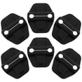 6Pcs Car Door Lock Buckle Protector Covers Black ABS Waterproof for Car ...