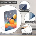 2Pack Acrylic Bookends Clear L-Shaped Book Holders with Non-Slip Pads ...