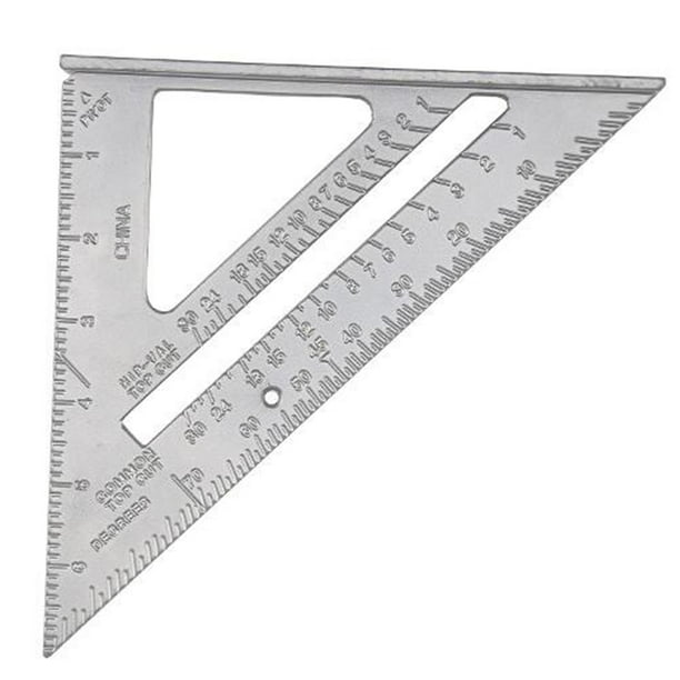 Aluminum Alloy Measuring Square Speed 7" Triangle Ruler Protractor ...