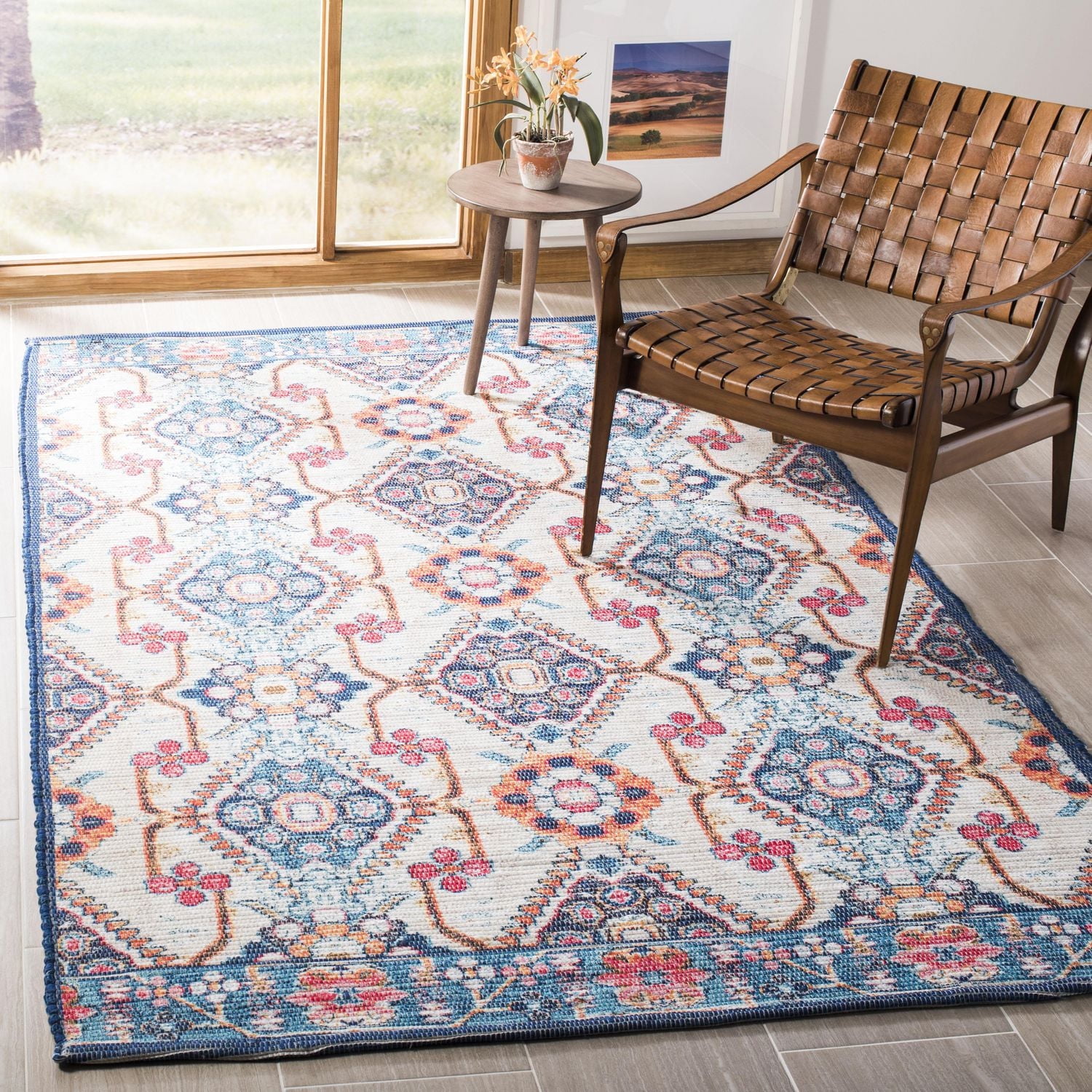 Click here for Safavieh Saffron Ira Floral Bordered Area Rug 3 Ft... prices
