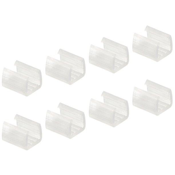 Uxcell Led Neon Mounting Clips, Fixing Clamps Holder Fit 8mm Silicone ...