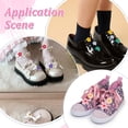 16Pcs 8 Colors Flower Resin & Plastic Shoelace Buckle Clips Mixed Color ...