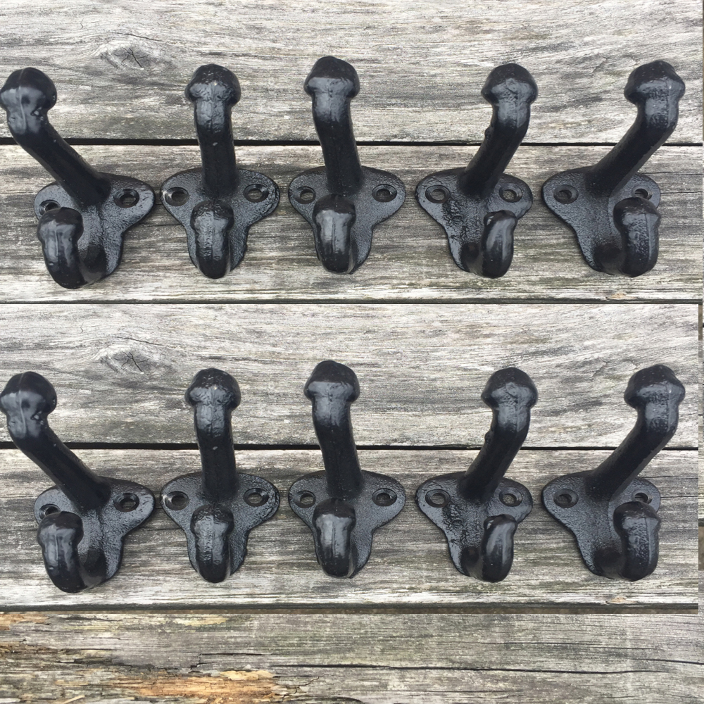 Zimtown Lot10 Vintage Style Cast Iron Wall Coat Hooks Hat Hook Hall