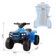 TOBBI 6V Electric Kids Ride on ATV Quad Car 4 Wheeler Ride on Toy W/ LED Headlight, Horn, Speed ...