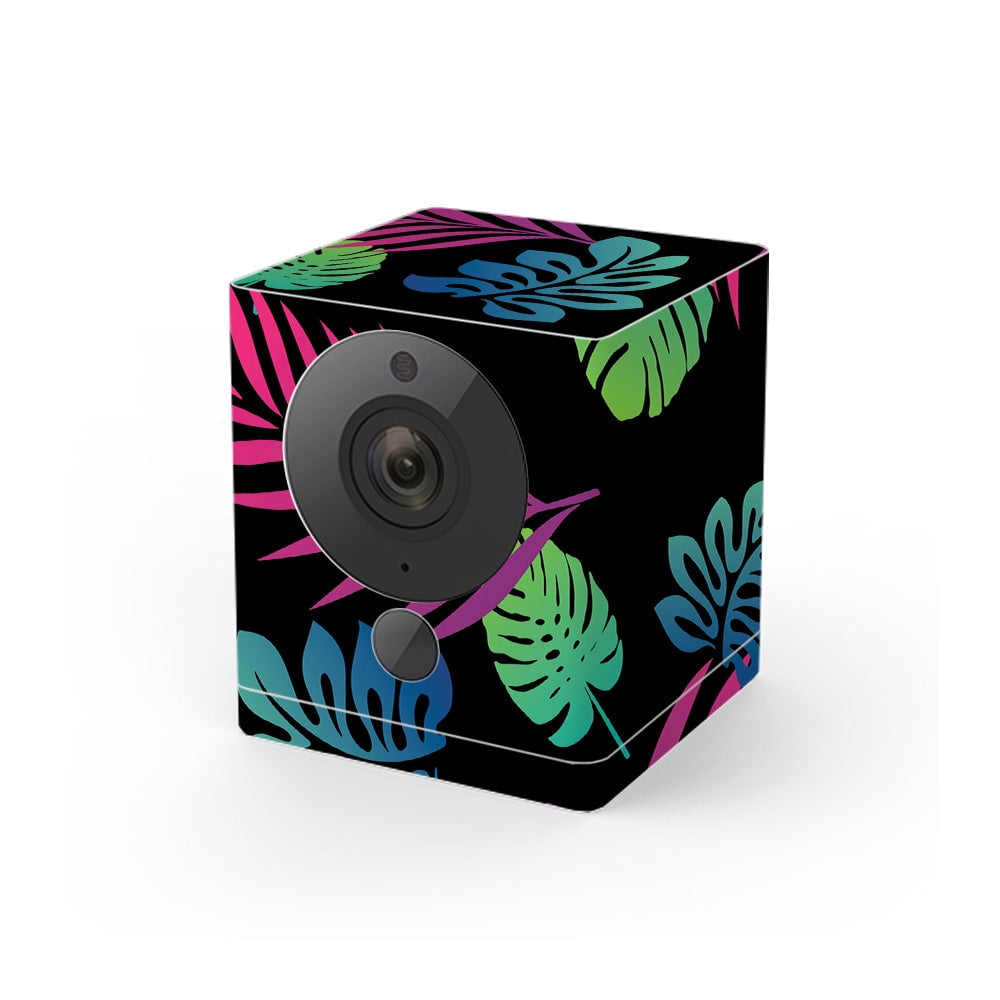 Skin Decal Wrap Compatible With Wyze Cam V2 Sticker Design Neon Tropics ...