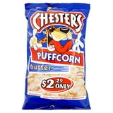 Chester's Cheddar Puffs, Butter Flavored Puffcorn, 3.25 oz Bag ...