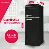 Frigidaire 7.5 Cu. Ft. Top Freezer Refrigerator in BLACK, Rounded ...