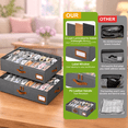 Grey Modern Under Bed Shoe Rack Organizer Set of 2 Holds 32 Pairs ...