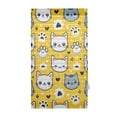 Cartoon Cat and Paw Door Curtain Sheer Privacy Light Filtering Window ...
