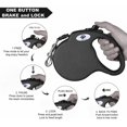16ft Retractable Dog Leash for Large Breed Dogs up to 110 lbs with a ...
