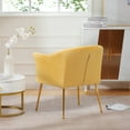 Kadyn Polyester Accent Chair, Modern Armchair with Gold Metal Legs ...