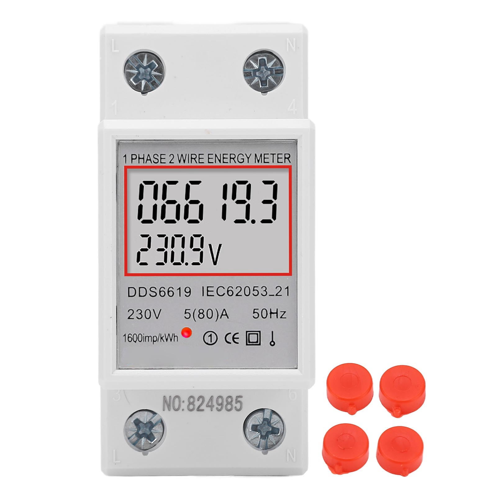 Medidor de electricidad digital LCD NikouMX en carril DIN herramienta ...