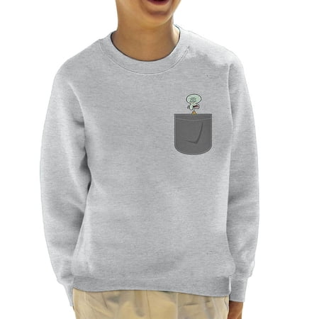 Squidward Pocket Print Spongebob Squarepants Kid's Sweatshirt | Walmart ...