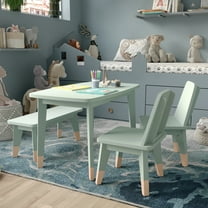 Buzz & Bloom Kids 4-Piece Wood Table Set - Walmart.com