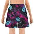 BZSMCE Swim Shorts Teal Dog Paw Prints Black For Quick-Dry Shorts With ...