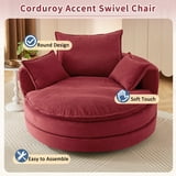 Harper & Bright Designs 360° Swivel Accent Chair, Barrel Chair Swivel ...