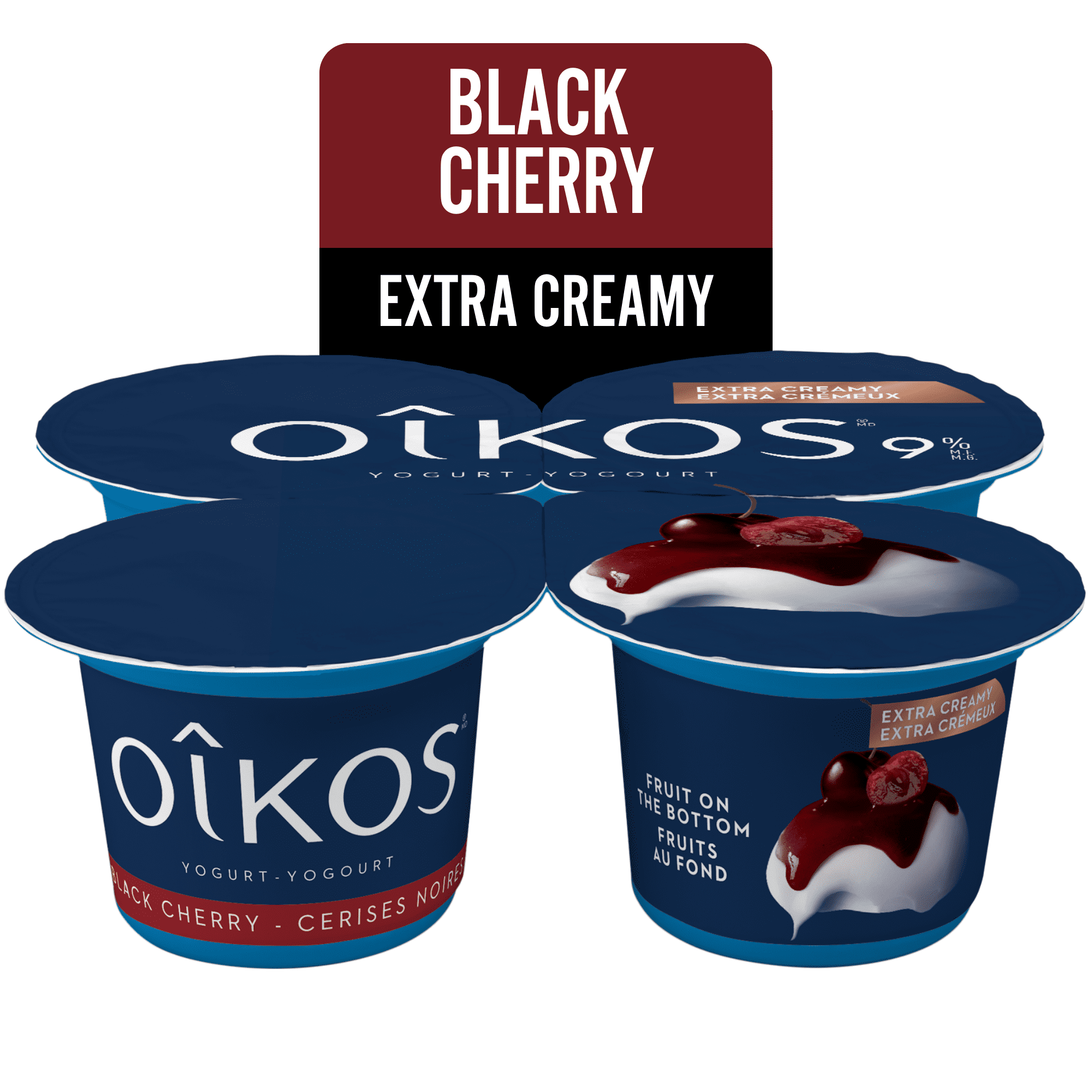 Click here for Oikos Extra Creamy Yogurt  Black Cherry  Fruit On... prices