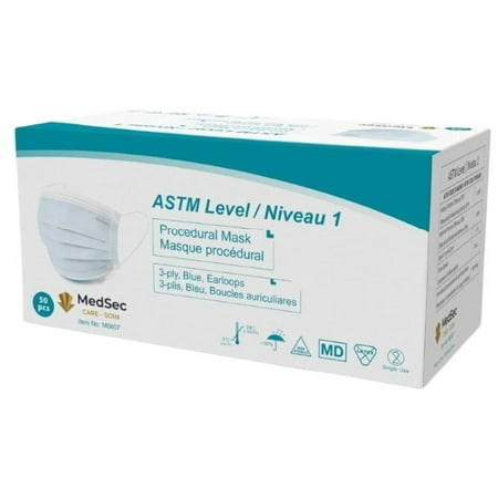 ASTM Level 1 Mask in blue - 50/pcs | Walmart Canada